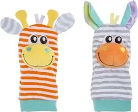 Playgro - Dárkový set chrastící ponožky a náramky Jungle Friends / od