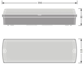 LED svítidlo s pohybovým čidlem LEDVANCE BULKHEAD COMPACT RECTANGULAR 5/7/9W bílá IP65 3000/4000K
