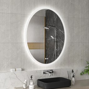 Erga Paola, oválné LED zrcadlo 80x100cm, 2645 lm, 3 barvy světla, přední a zadní osvětlení, ERG-V01-302-1080-00