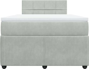 Box spring postel s matrací světle šedá 120x190 cm samet 3289986