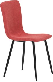 Autronic Židle jídelní, červená látka, černý kov DCL-964 RED2