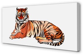 Obrazy na plátně malované tygr 125x50 cm