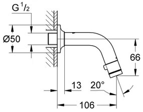 GROHE 20205000 - Nástěnný ventil UNIVERSAL 106 mm lesklý chrom