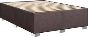 Box spring postel s matrací tmavě hnědá 160x200 cm textil 3285956