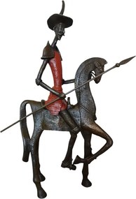 Don Quijote na koni – bronzová socha rytíře ve stylu Salvadora Dalího