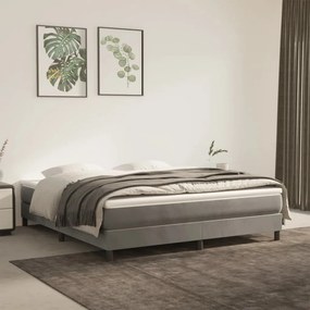 Rám postele s boxspringem světle šedý 180 x 200 cm samet 3120784