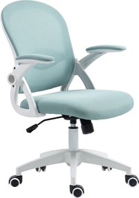 Ergonomická kancelářská židle Vinsetto s síťovaným opěradlem a polstrovaným sedákem, výškově nastavitelná, 65,5x61,5x88-97,5cm, modrá