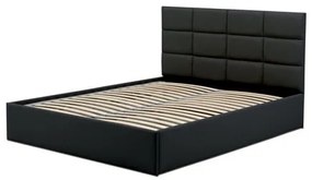 Čalouněná postel TORES II bez matrace rozměr 160x200 cm - Eko-kůže Černá eko-kůže