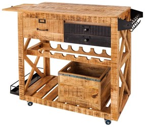 Designová barová skříňka Winebar 92 cm mango
