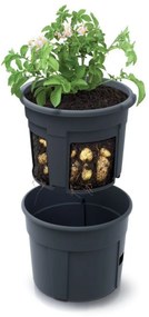 PROSPERPLAST Květináč na pěstování brambor POTATO GROWER antracit 29,5cm
