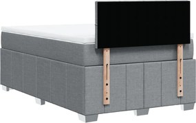 Box spring postel s matrací světle šedá 120x190 cm textil 3287007