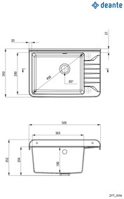 Deante Technický dřez Garden s odkapávačem - ZYT 211A