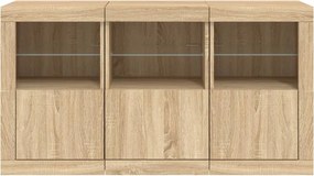 Příborník s LED osvětlením dub sonoma 123 x 37 x 67 cm 3209060
