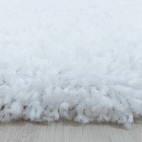 Ayyildiz koberce Kusový koberec Sydney Shaggy 3000 white kruh - 120x120 (průměr) kruh cm