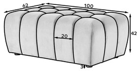 Eltap Taburet Lazaro Materiál a barva potahu: Dora 95 - šedá