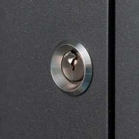 Hliníkové vchodové dveře FM Turen Premium P90 M02 antracit/bílá RAL7016/9016 Orientace dveří: Levé, otevírání dovnitř, Standardní rozměr dveří včetně rámu: 100 cm x 200 cm - vnější rozměr rámu