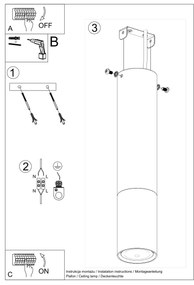 Stropní svítidlo Loopez, 1x černé kovové stínítko, g