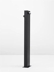 NV 9020924 Venkovní sloupkové svítidlo ZELDA černý hliník a akrylový difuzor proti oslnění LED 9W 3000K 100-240V IP65 - NOVA LUCE