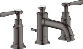 Axor Montreux - Umyvadlová baterie s výpustí, 3-otvorová instalace, EcoSmart, kartáčovaný černý chrom 16535340