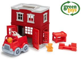 Green Toys Hasičská stanice s autíčkem