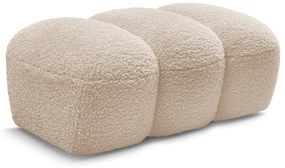 Béžová podnožka z textilie bouclé Hippolyte – Bobochic Paris
