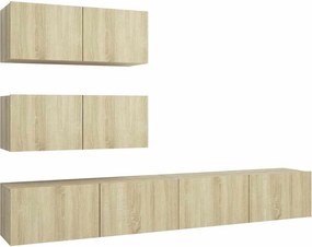 4dílný set TV skříněk dub sonoma kompozitní dřevo 3079026