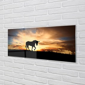 akrylový obraz Unicorn sunset 120x60 cm