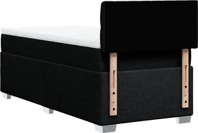 Box spring postel s matrací černá 90x190 cm textil 3285752