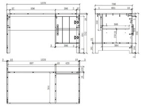Bílý dětský pracovní stůl Vipack Erik