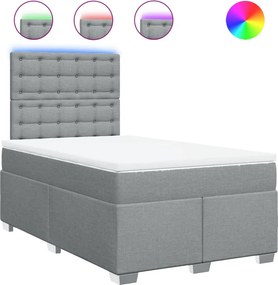 Box spring postel s matrací světle šedá 120 x 200 cm textil 3292769
