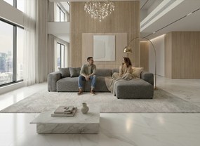Rohová modulární sedací souprava do L MODINI, 330 cm Barva látky Moly: Černá (Moly 99)