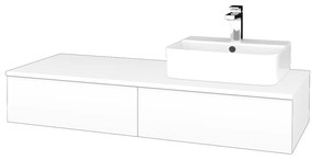 Dřevojas Koupelnová skříňka MODULE SZZ2 120 Varianta: N01 Bílá lesk / D08 Wenge / Levé