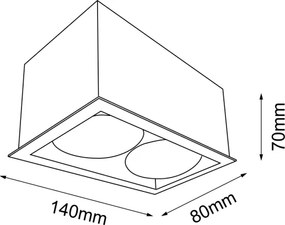 Brosline 1080 - Bodové svítidlo CAGE 2xGU10/10W/230V černá