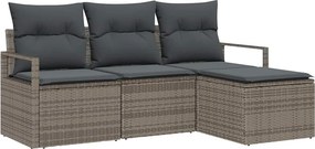 Set pohovek 4 ks Šedá polyratan 3354998