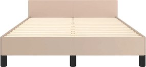 Rám postele s čelem cappuccino 120x200 cm umělá kůže 3125566