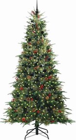 Umělý Skládací Vánoční Strom s stojanem Zelená 240 cm PE a PVC 3397446