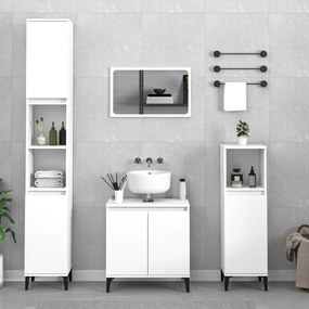 3dílný set koupelnového nábytku bílý kompozitní dřevo,  3185589 HangarStore.cz