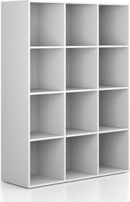 Regál FRAME, nižší, 3 sloupce, 1735 x 1299 x 450 mm, bílá