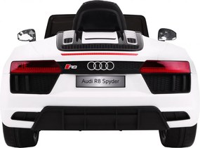 Ramiz Elektrické autíčko Audi R8 Spyder pro děti bílé + dálkové ovládání