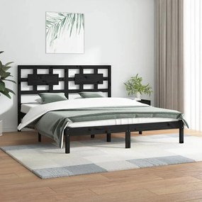 vidaXL Rám postele masivní borovice 120 x 200 cm [3107348] Barva: Černá