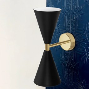 Nástěnná lampa KINKIET STYLE II černá/zlatá