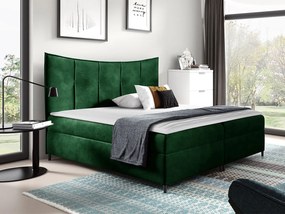 Moderní boxspring postel Benda 160x200, zelená Fresh
