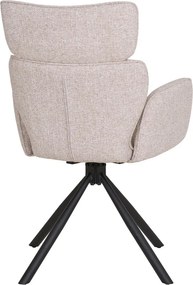 Béžová čalouněná jídelní křesla v sadě 2 ks s područkami Cordoba – House Nordic