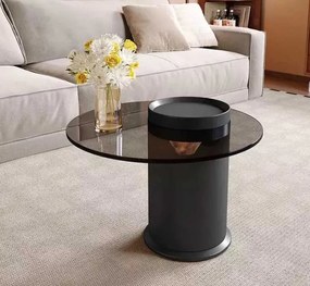 LuxuryForm DESIGN Konferenční stolek MODENA 80 × 80 cm - hnědý, černý (set)
