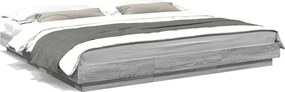Rám postele šedý sonoma 200 x 200 cm kompozitní dřevo 3281166