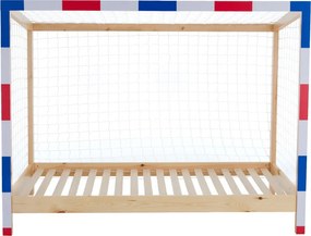 Montessori postel 90x200, přírodní/bílá/modrá/červená, FUTAL Kondela 0000396833