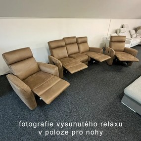 Sedací sestava BRAVEN 3+1+1 s FUNKCÍ RELAX | tmavě šedá látka | EXTRA POHODLNÉ