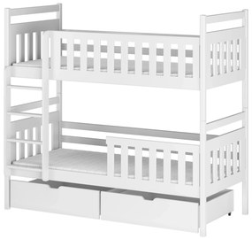 Legno Dětská patrová postel Monna bílá Rozměr (cm): 80x160