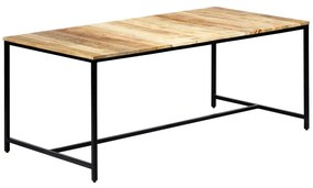 Jídelní stůl 180 x 90 x 75 cm masivní hrubé mangovníkové dřevo,  247810