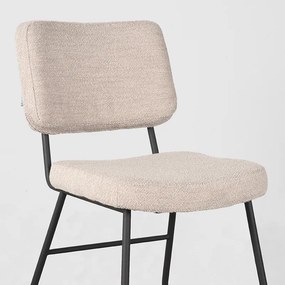 LABEL51 Jídelní židle NOAH bílé bouclé IH-50.142